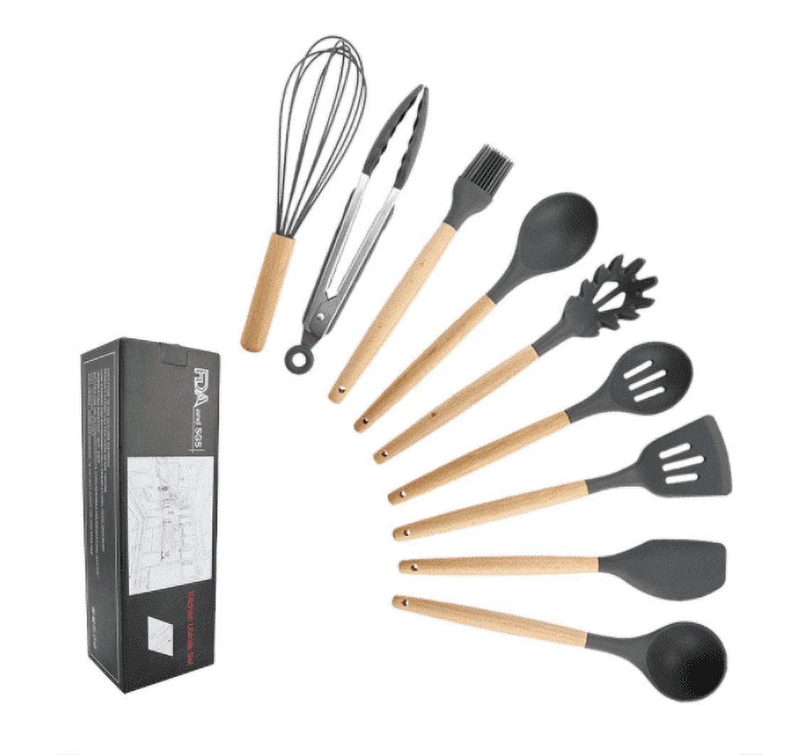 Kitchen Gadgets,YiXing Non-Stick Silicone Kitchen Utensils Set,9Pieces ...