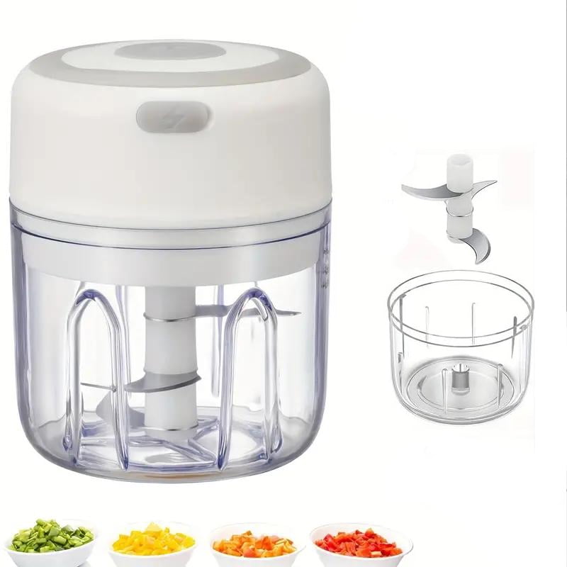 Kitchen Garlic Mixer, Electric Shredder, USB Rechargeable Cooking ...