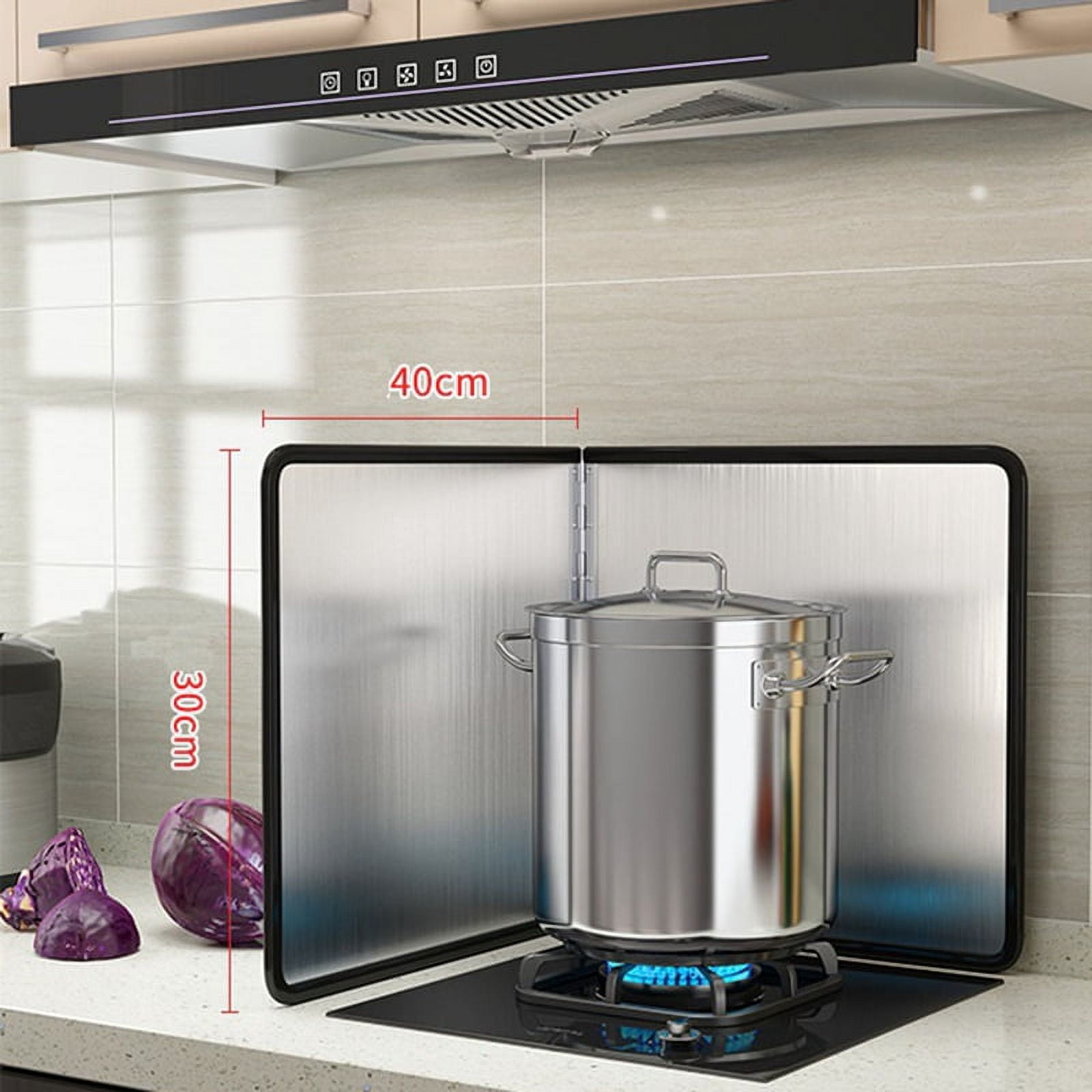 Kitchen Gas Stove Baffle Stainless Steel Frying Oil Splashing ...