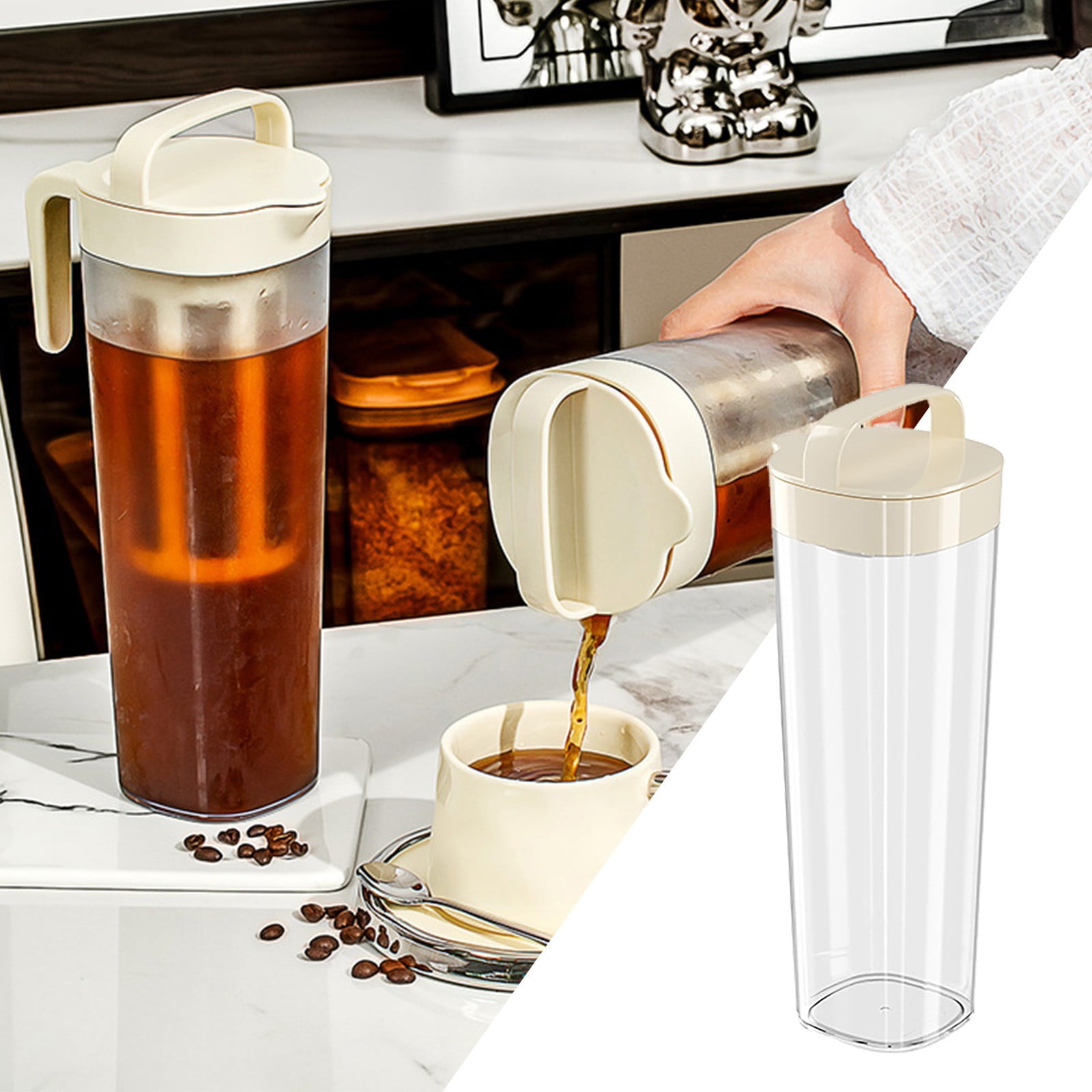 Kitchen Glass Drink Dispenser For Fridge Beverage Liquid Drink ...