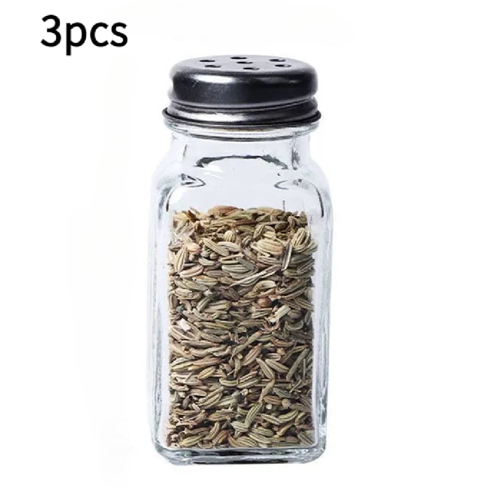 Kitchen Glass Spice Bottle Barbecue Seasoning Bottle with Lid Salt and ...