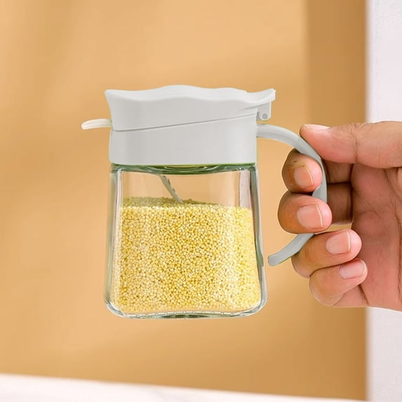Kitchen Glass Spice Jars with Leak Proof Seal - Airtight Seasoning ...