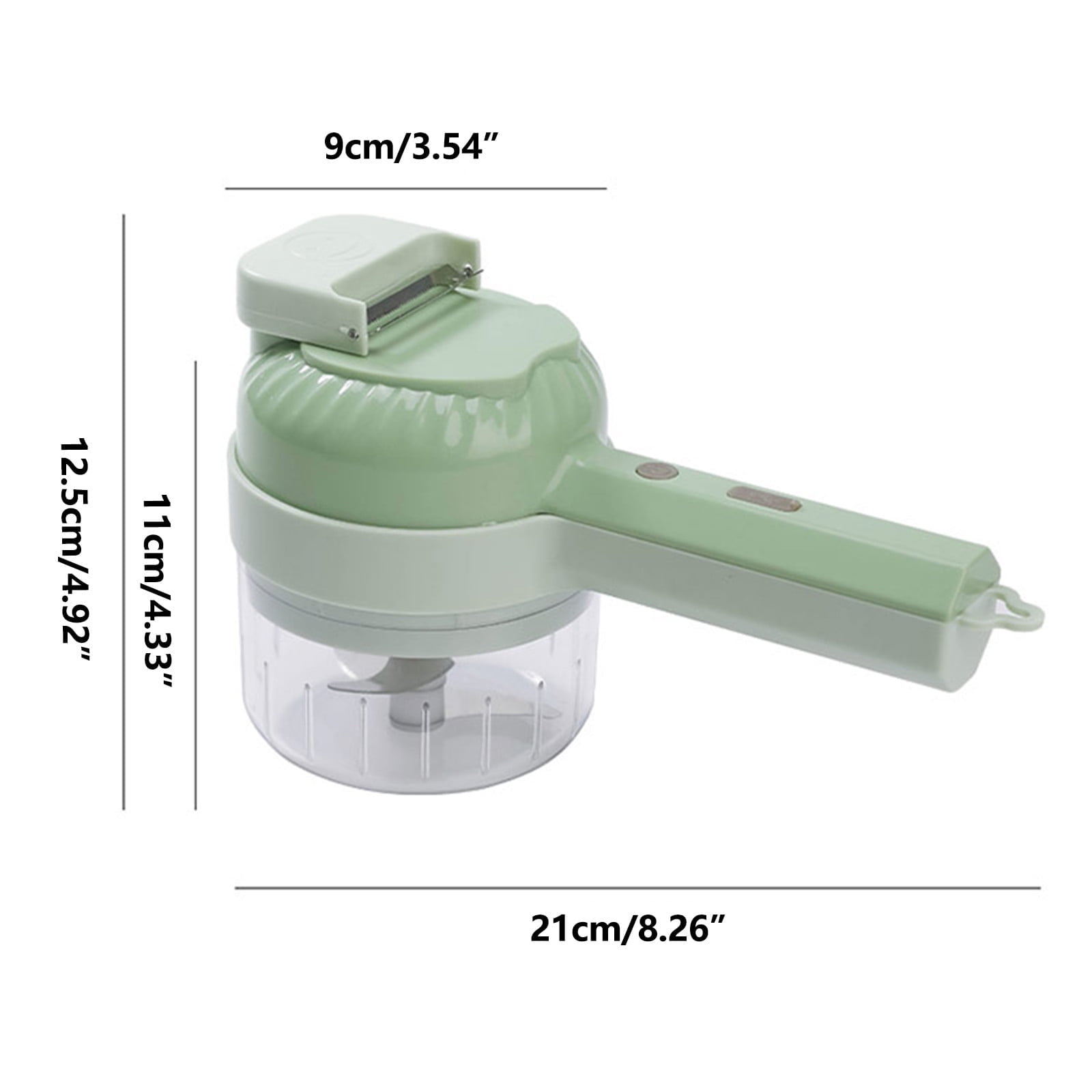 Kitchen Goods Electric Vegetable Cutter Set with Brush, 4-in-1 Portable ...