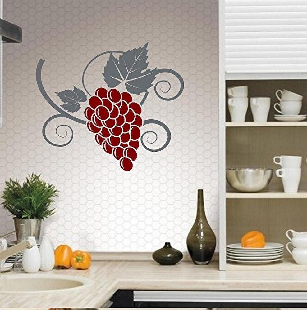 Kitchen ~ Grapes on Vine - Kitchen ~ WALL or Window Decal 22" x 24 ...