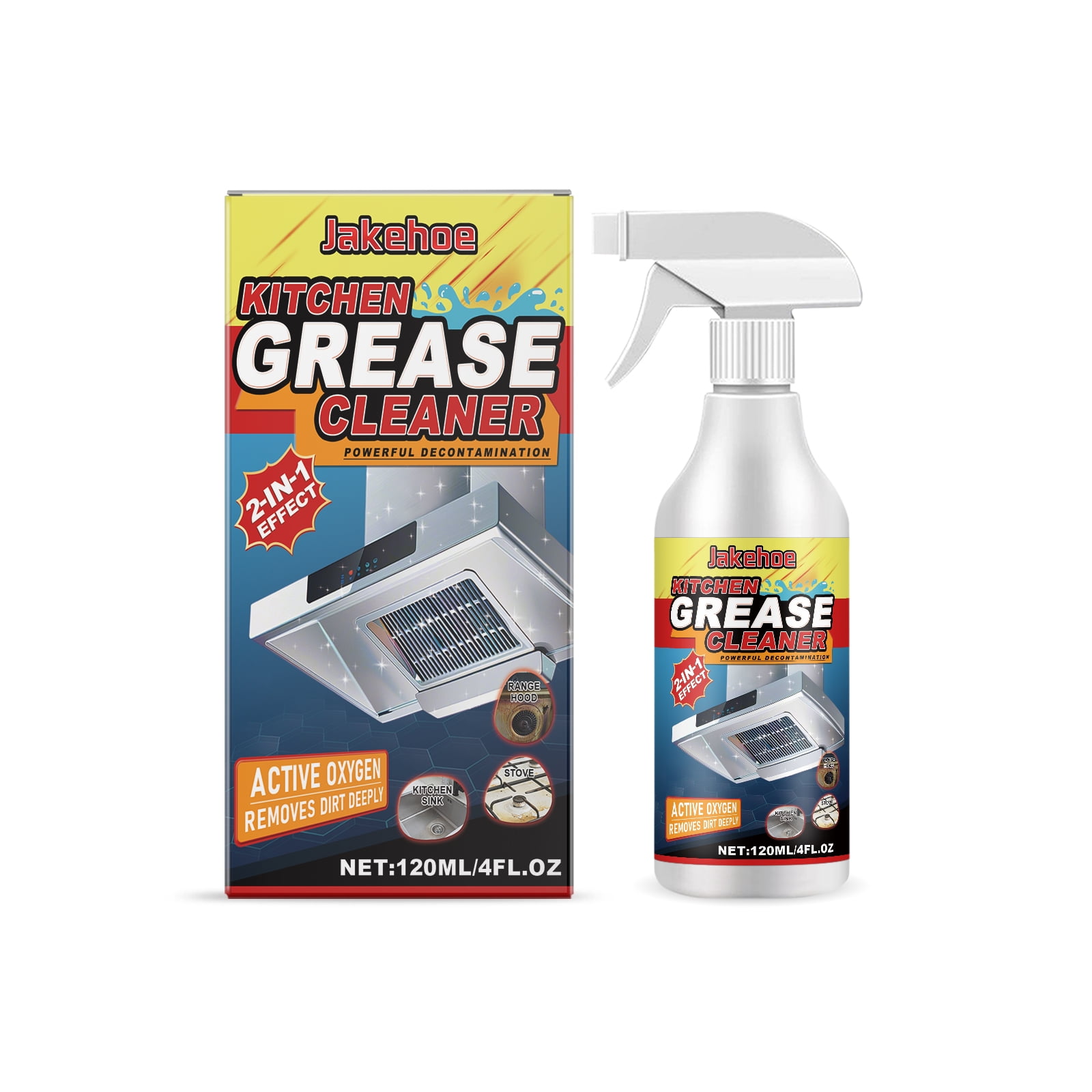 Jakehoe Kitchen Grease Cleaner Heavy Household Foam Cleaner - Walmart.com
