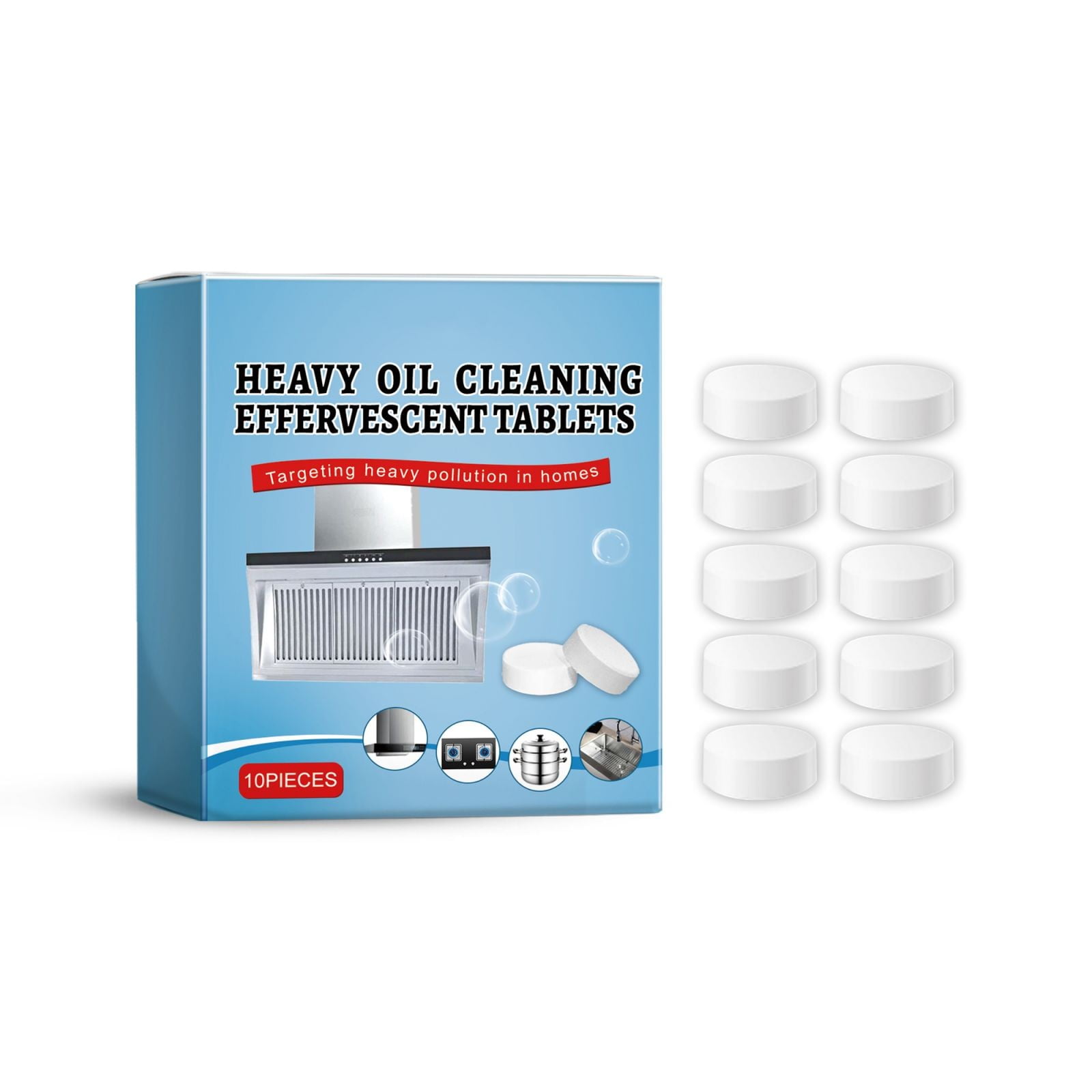 Kitchen Grease Cleaning Tablets Powerful Degreasing Dissolve Heavy Oil ...