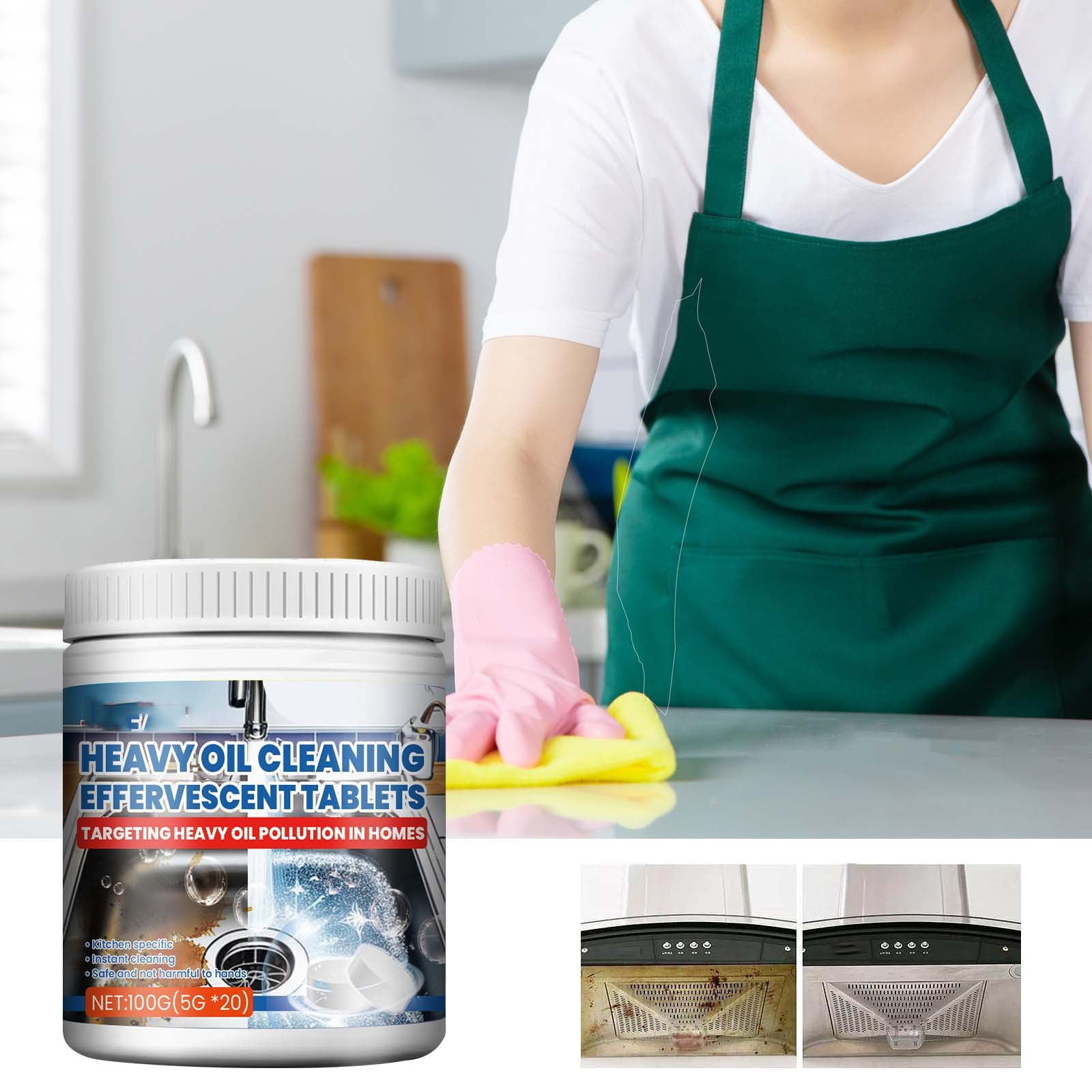 Kitchen Grease Dissolving Tablets - Professional Strength Effervescent ...