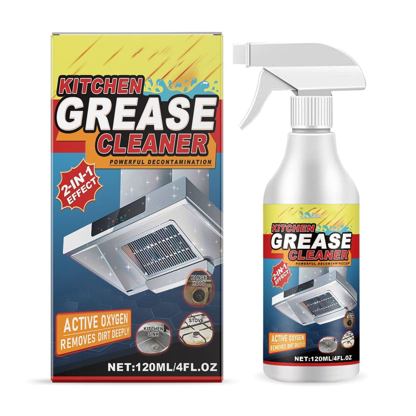 Kitchen Grease Powerful Cleaning Agent for Cooker Hood Stovetop Sink ...