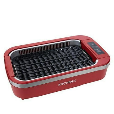 Elite Gourmet 12” Deluxe Indoor Grill with Tempered Glass Lid ...