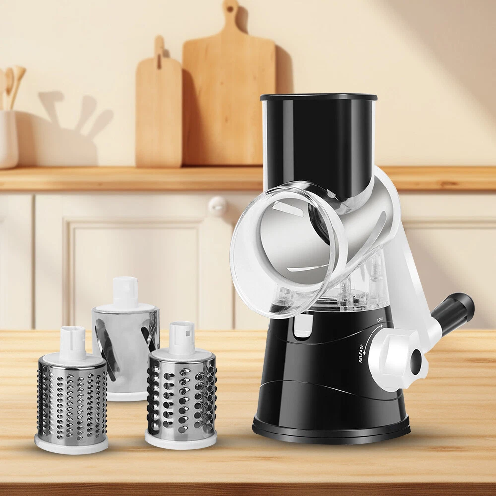 Kitchen Hand-Cranked-Rotary 3 Drum Manual Cheese/Vegetable Mills Nut ...