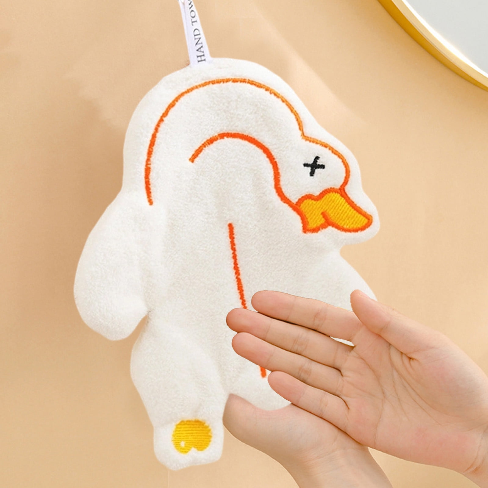 Kitchen Hand Towel | Goose & Roasted Duck Pattern | Coral Fleece ...