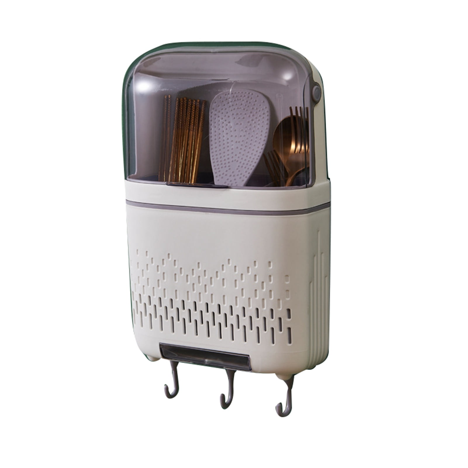 Kitchen Hanging Rack Waterproof Compartmental Storage Cutlery Drainer ...