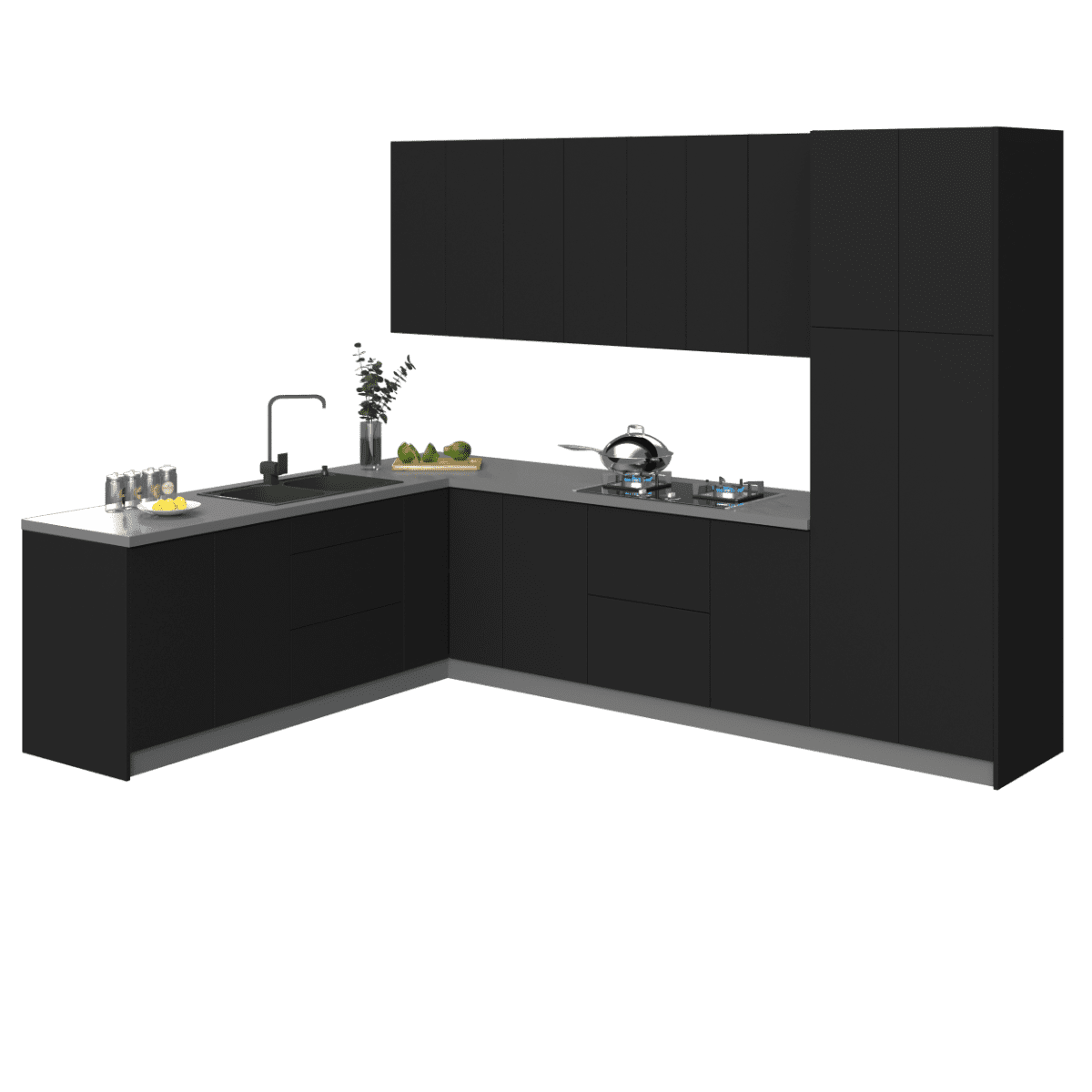 Kitchen Harmony Collection Black Color Base Size 8x10Ft Wide - Walmart.com