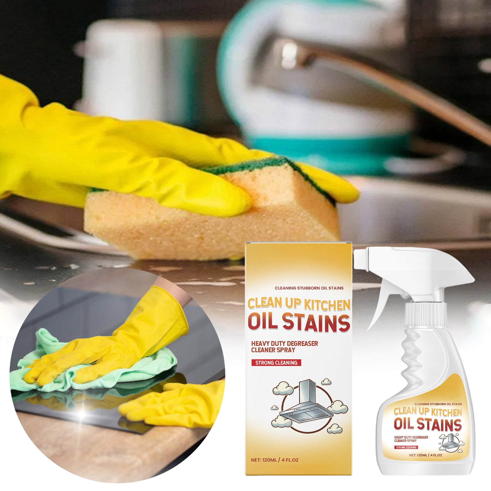 Kitchen Heavy Duty Cleaner Spray Purpose Oil Cleaner Kitchen Oil ...