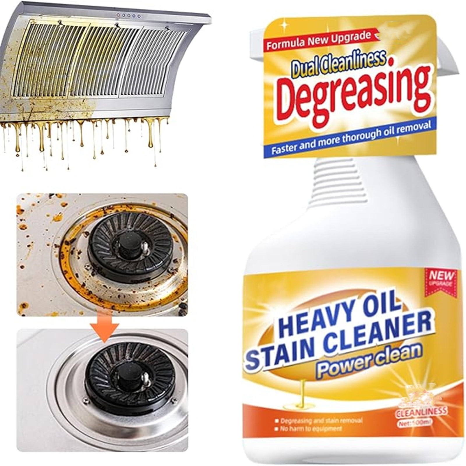 Kitchen Heavy Oil Cleaner, Fast-Acting Foaming Cleaner for Grease ...