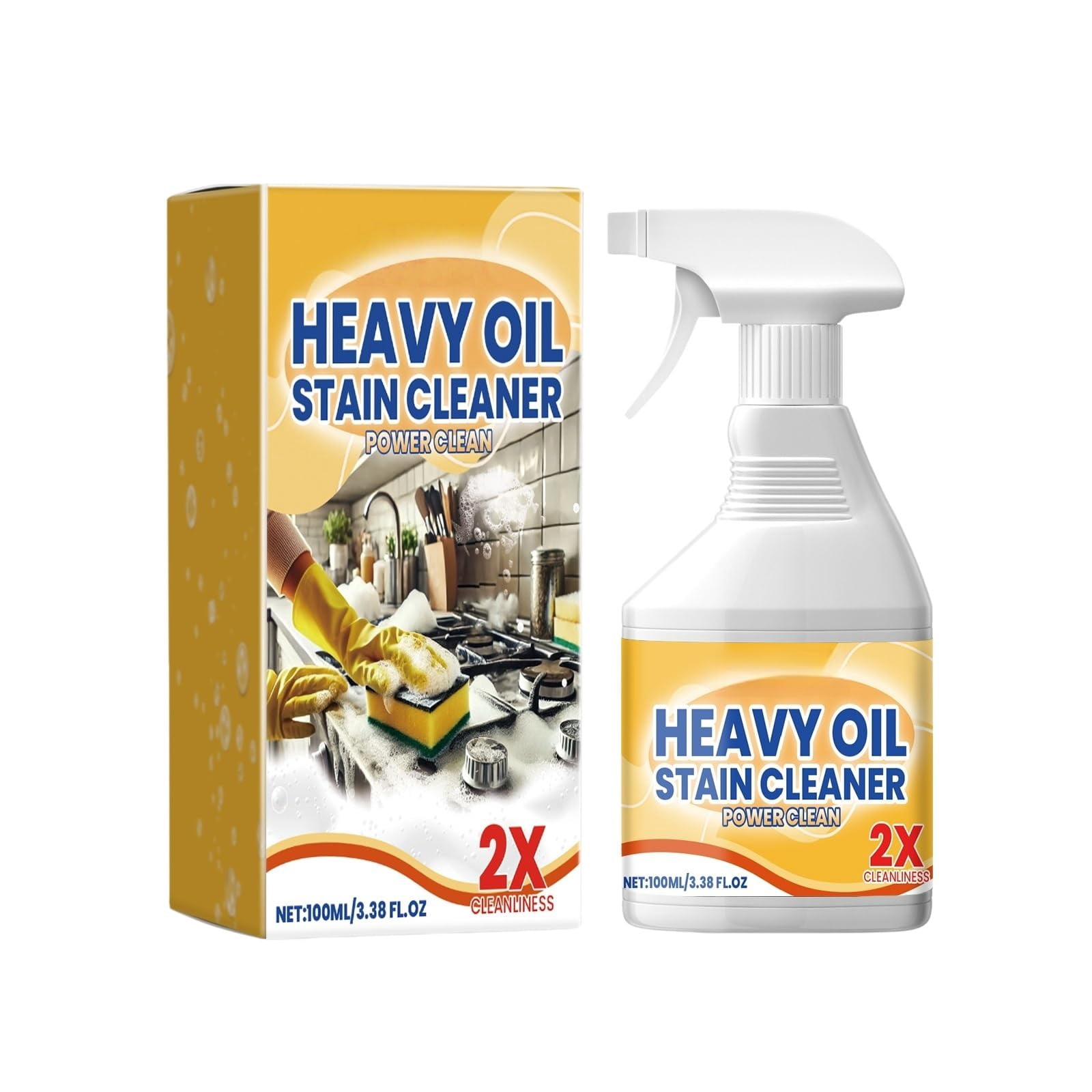Kitchen Heavy Oil Cleaner Spray 3.38 fl oz, Multi Purpose Grease ...
