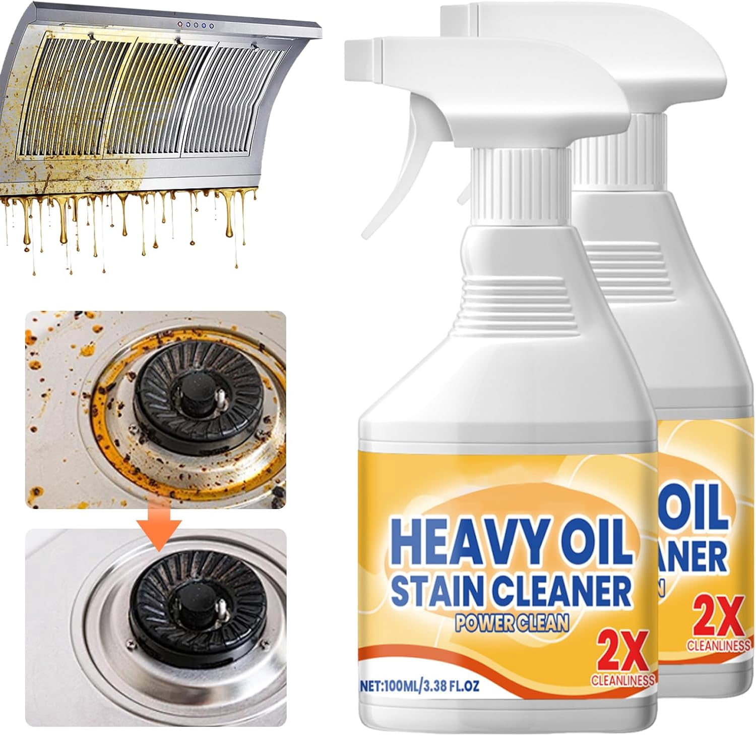 Kitchen Heavy Oil Cleaner Spray,All Purpose Kitchens Heavy Oil Cleaning ...
