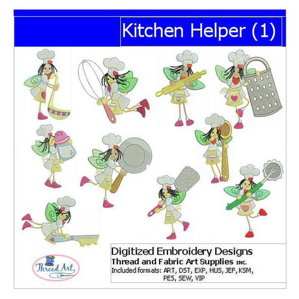Kitchen Helper(1) Embroidery Designs - All Popular Formats Included ...