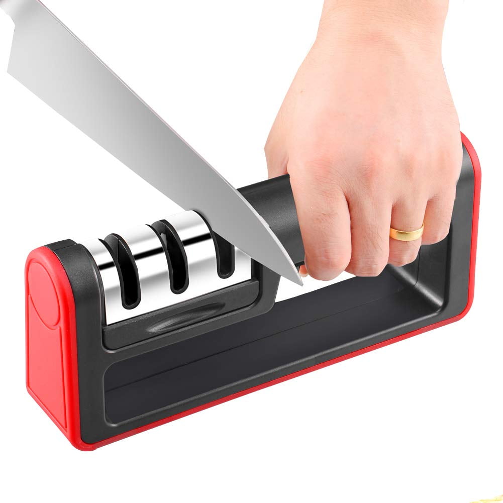 Kitchen Helper Sharpening Tool 3-Stage kitchen Knife Sharpener System ...