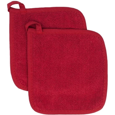 Cotton Terry Cloth Pot Holder Set, Kitchen Hot Pad, 2-Pack - Walmart.com