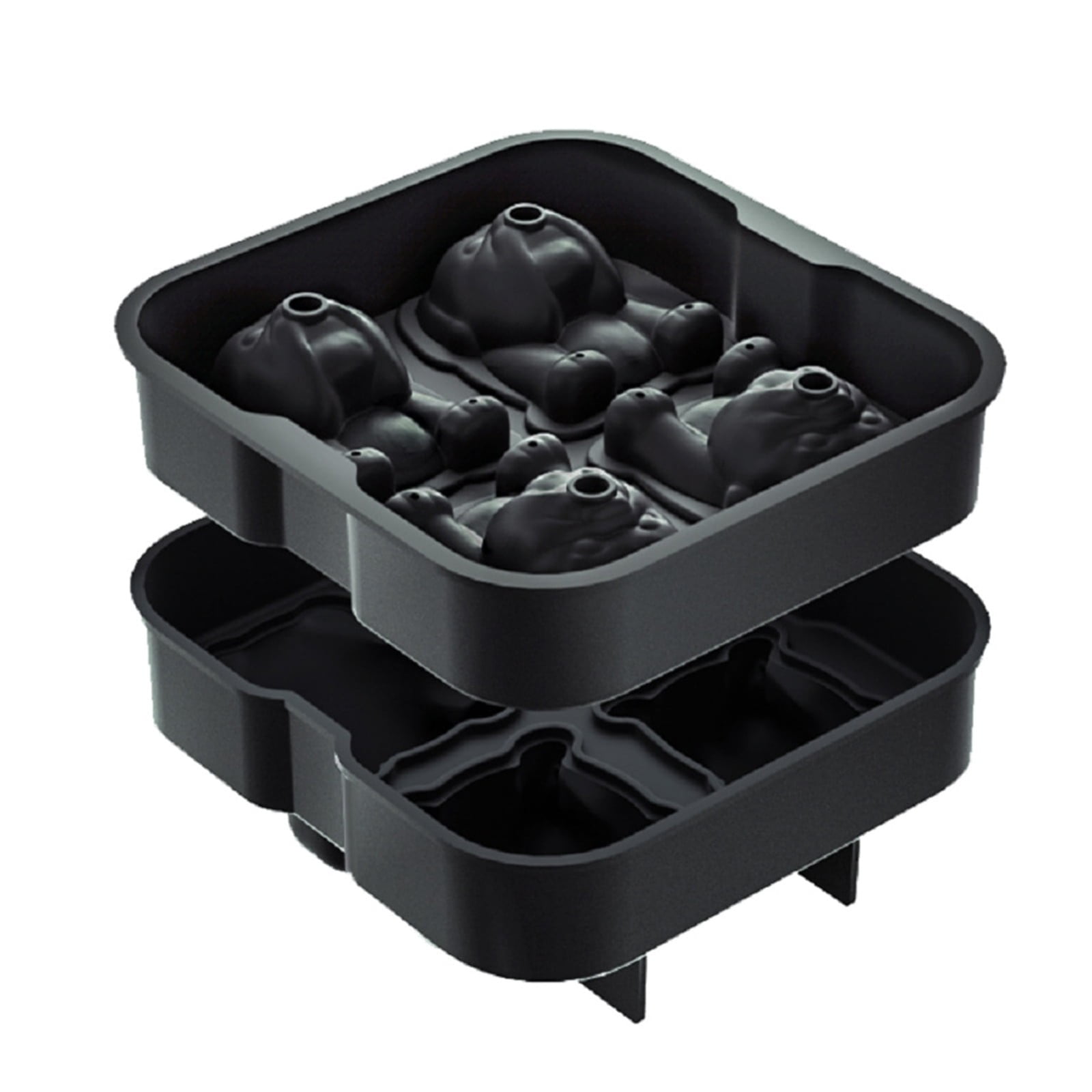 Kitchen Ice Grid, Ongmies Bobasndm 4 Cavity Dog Shape Ice Cube Premium ...