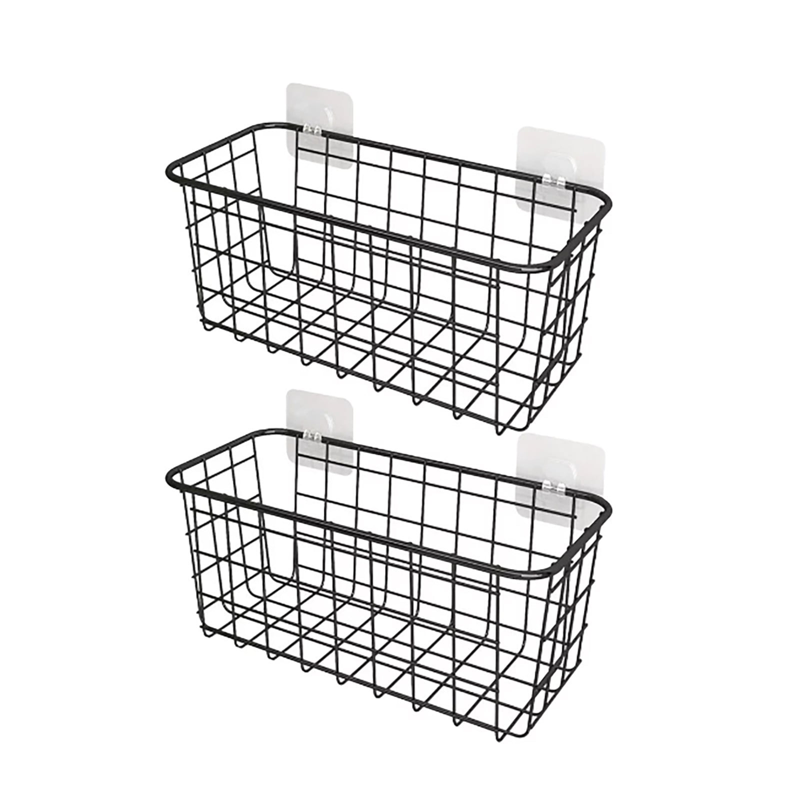 Kitchen Iron Hanging Basket Wall Mounted Storage Basket 2Pc - Kitchen ...