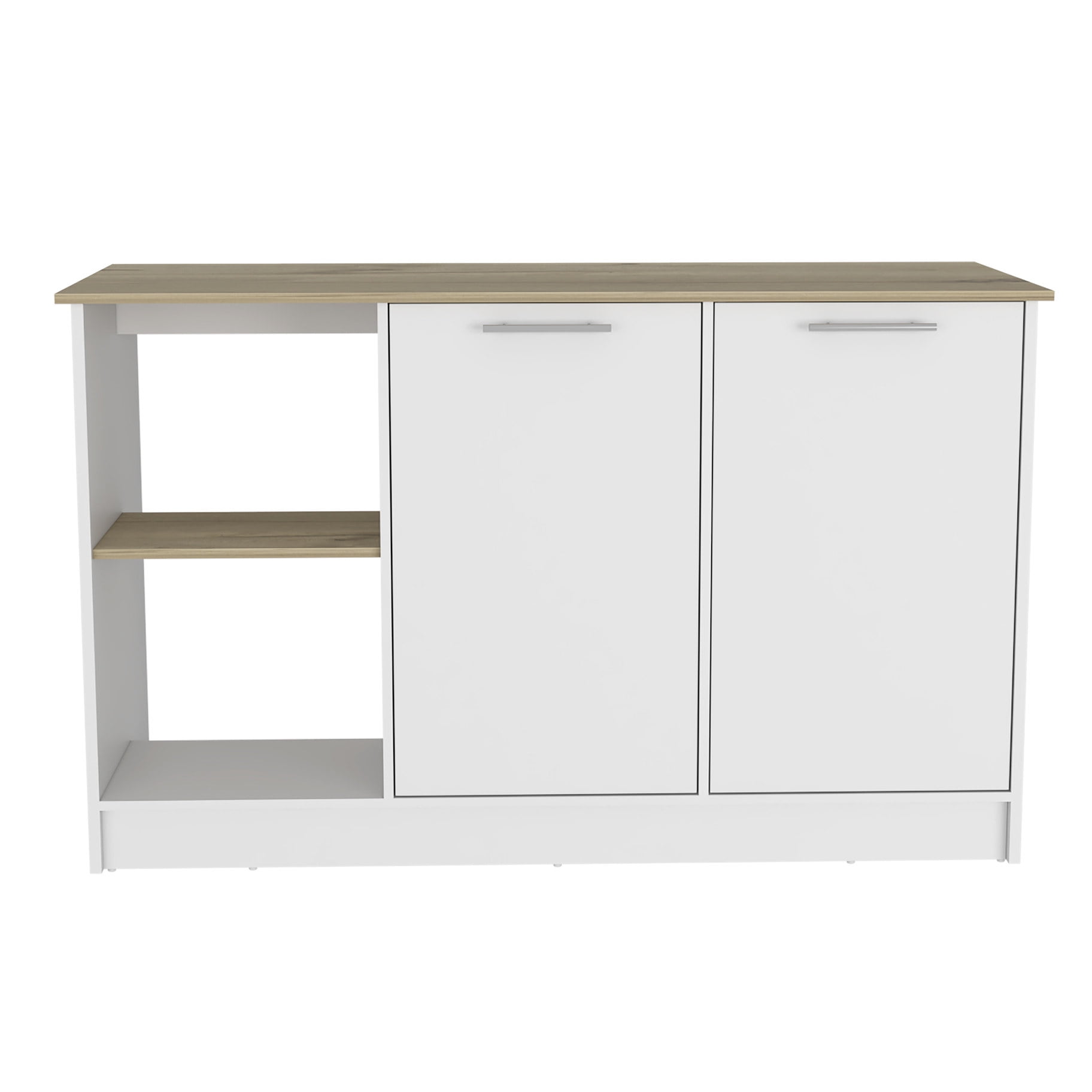 Kitchen Island | 25.1" Deep Workspace for Meal Creation, Enclosed ...