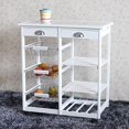 Kitchen Island Cart,Drawer 3-Basket 3-Shelf Storage Rack with Rolling ...
