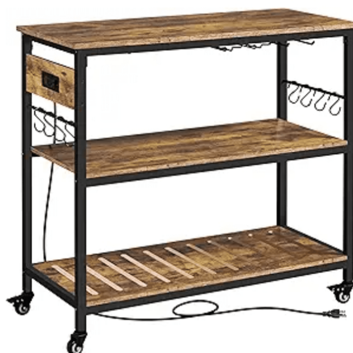 Kitchen Island Cart with Power Outlet, Kitchen Carts on Wheels with ...