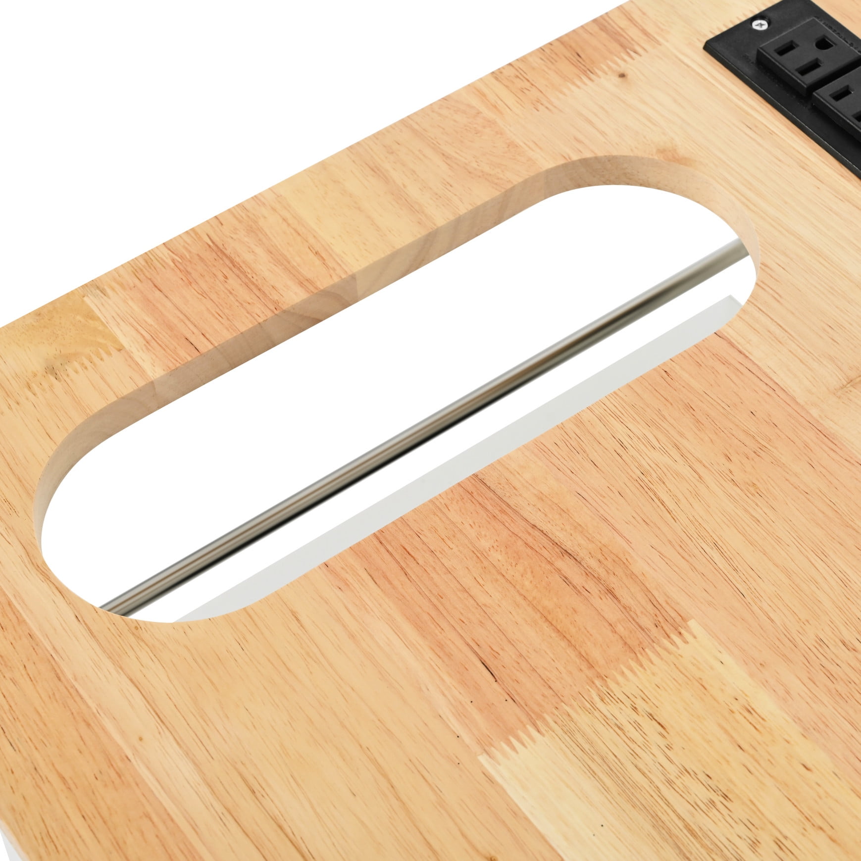 Kitchen Island / Power Outlet Cord, Drop Leaf, Wine Cup Holder ...