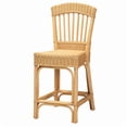 Kitchen Island Stools Set of 1, Brown Woven Rattan Stool with Foot Rest ...