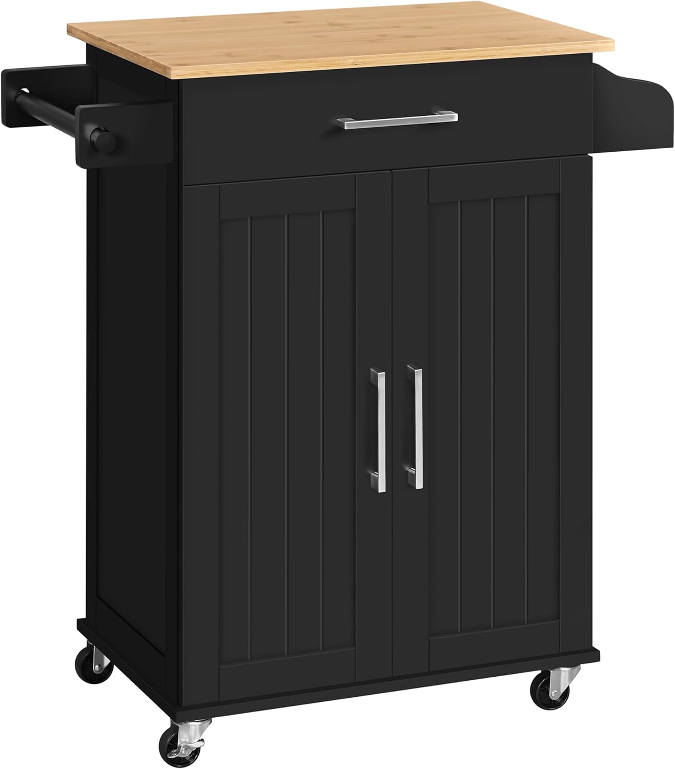 Kitchen Island on Wheels with Storage Cabinet, Rolling Kitchen Cart ...