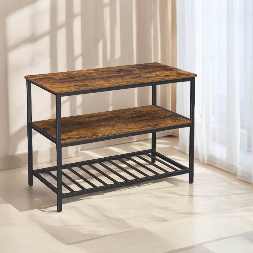 Kitchen Island with 3 Shelves, Island Table, 47.2 Inches Width Kitchen ...