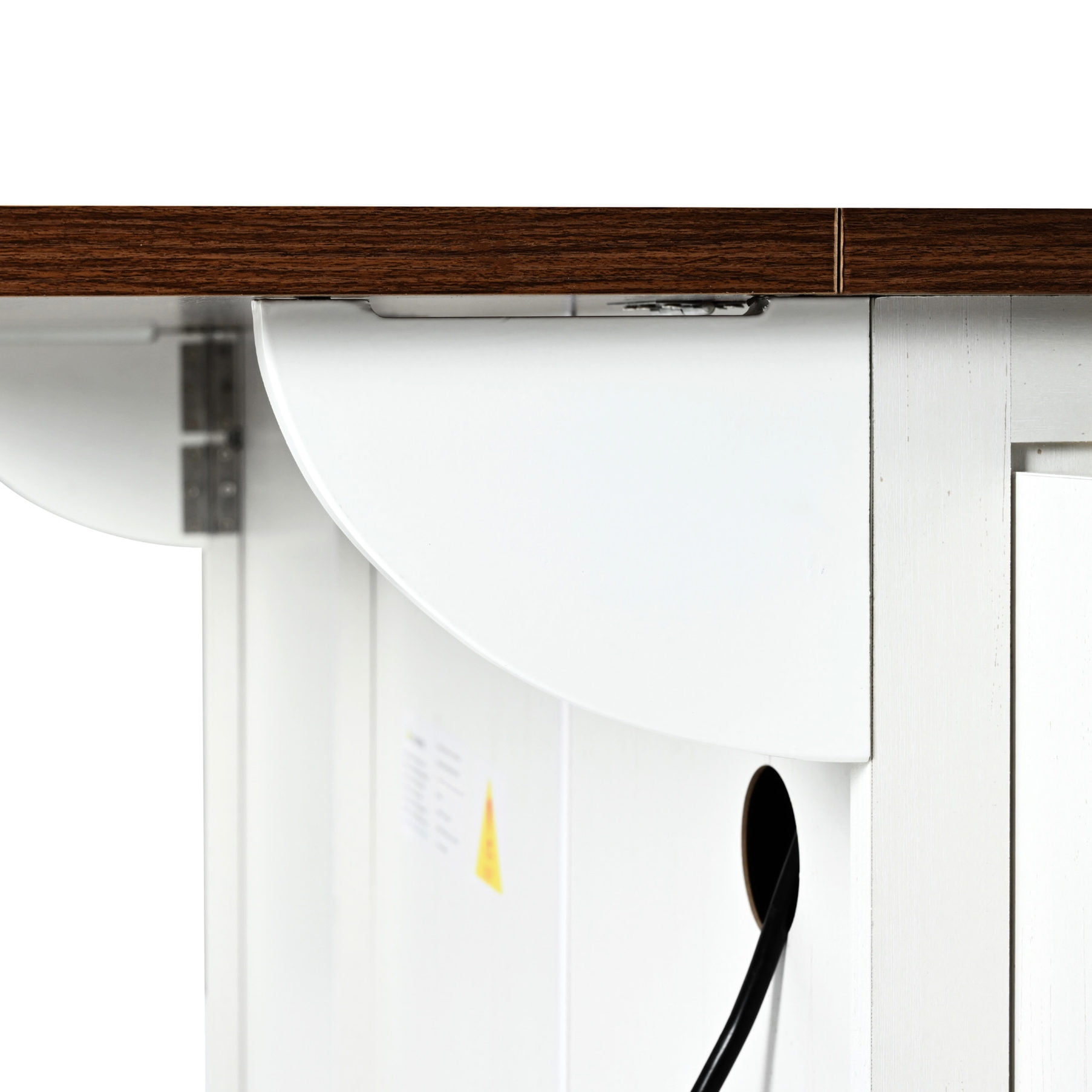 Kitchen Island with Drop Leaf | 2 AC Outlets & 2 USB Ports | 5 ...