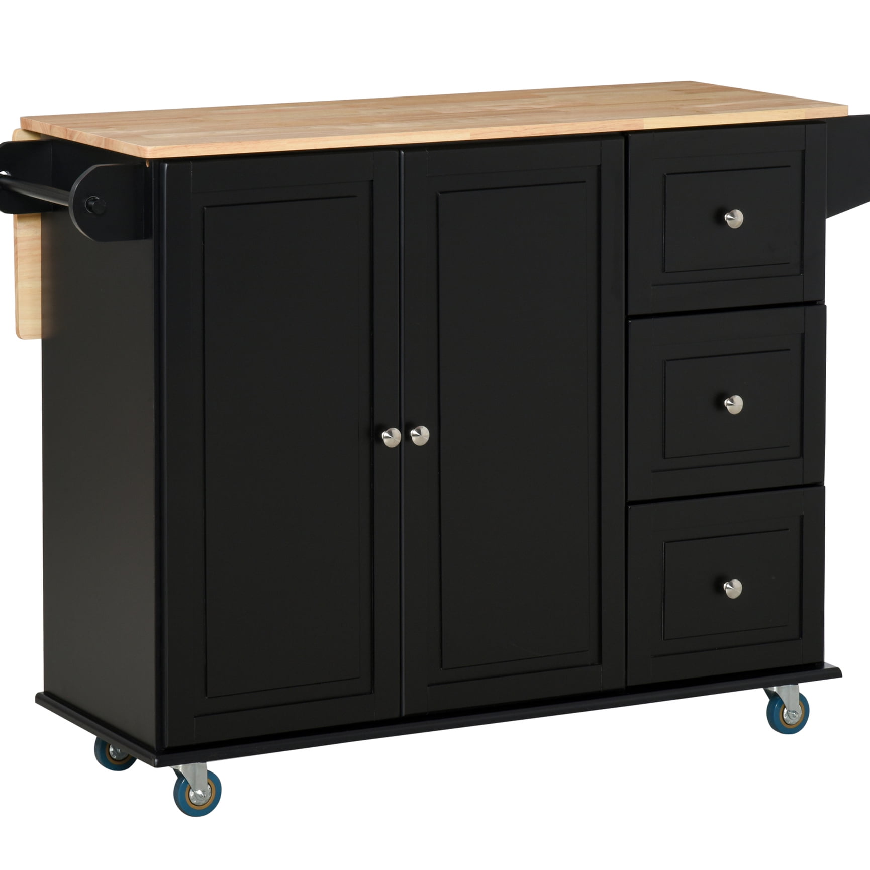 Kitchen Island with Drop Leaf and Wheels | Move from Kitchen to Living ...