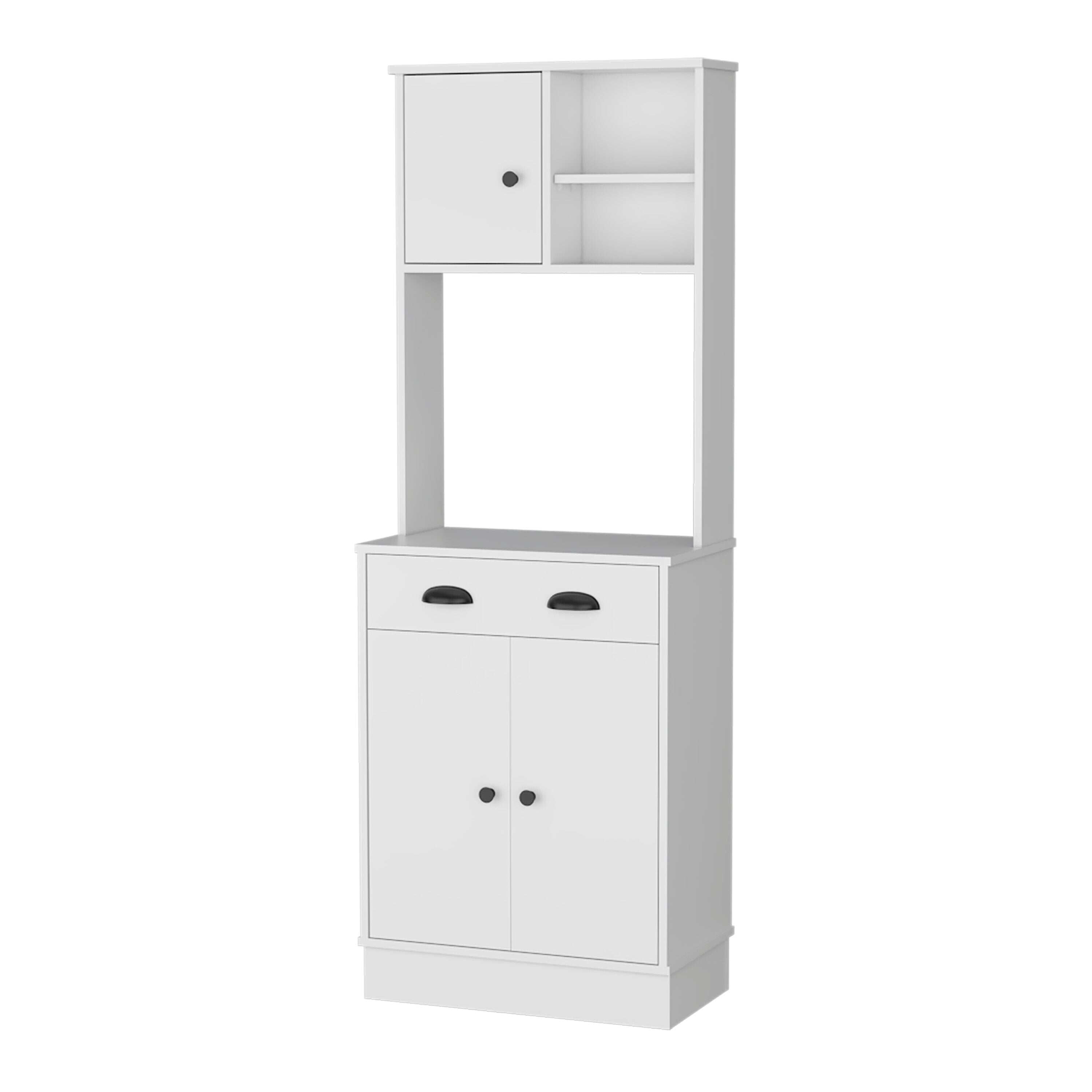 Kitchen Islands Powell Microwave Kitchen Cabinet with 3-Doors, Handles ...