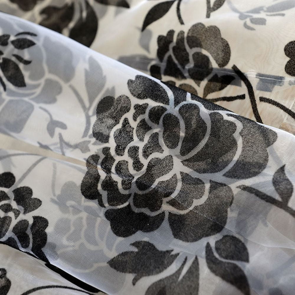 Kitchen Jacquard LivingRoom Transparent Panel Drape Modern Design ...