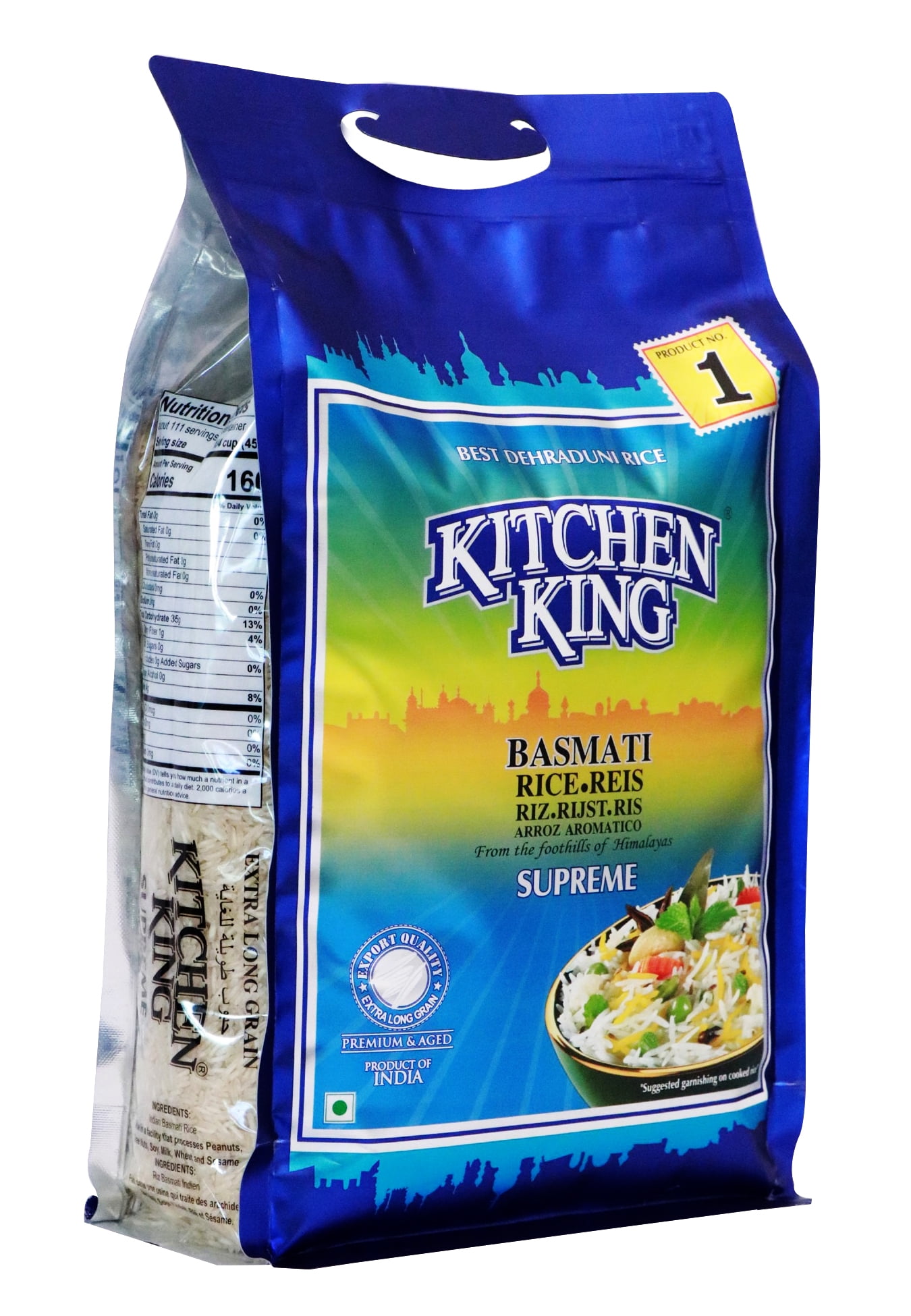 Kitchen King White Basmati Rice Bag Vegan - 5lbs - Walmart.com