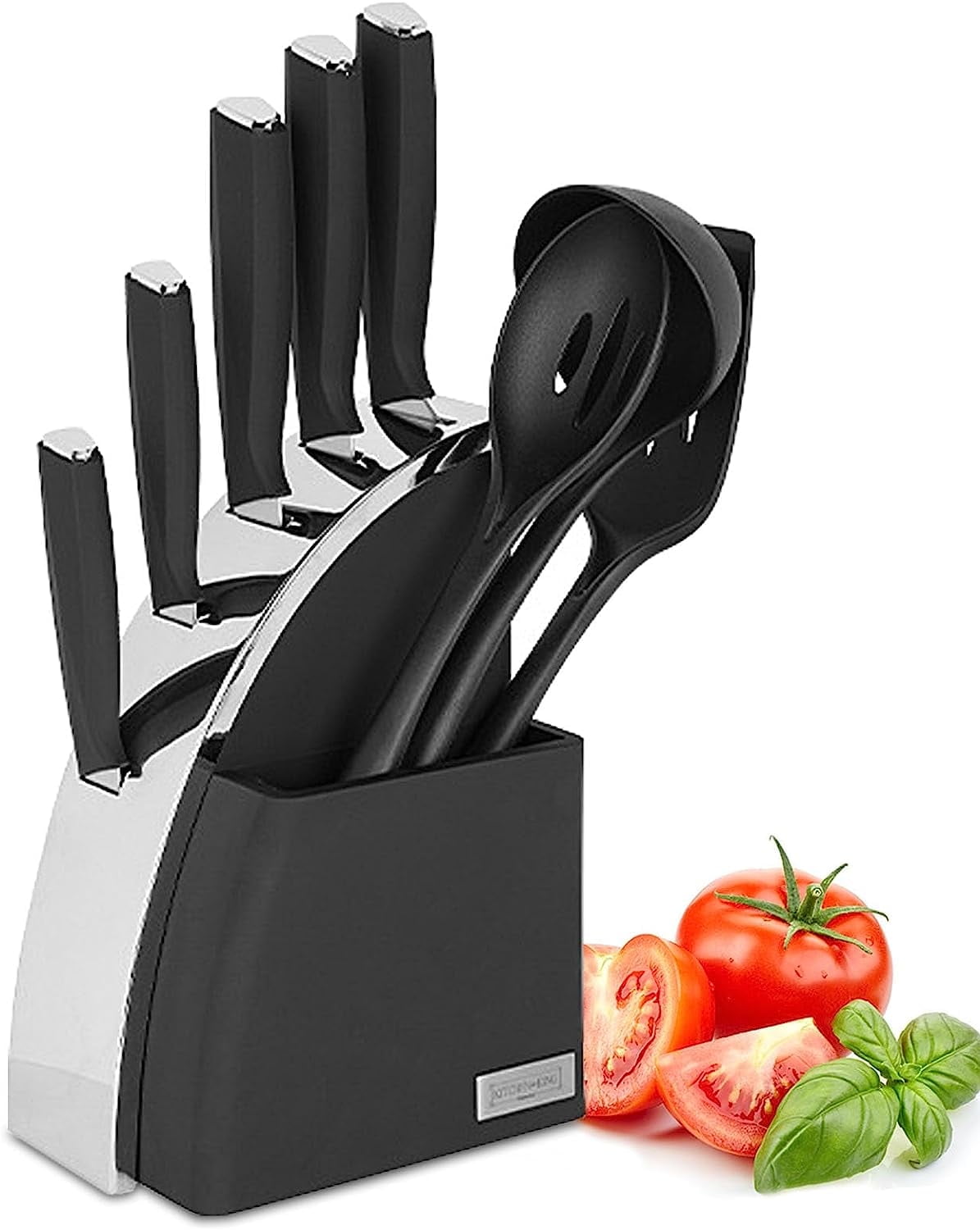 Kitchen Knife Set, 9-Pieces Sharp Stainless Steel Chef Knife Set with ...