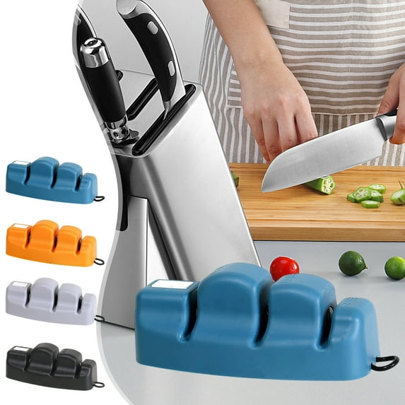Kitchen Knife Sharpener Double Sided Sharpening Stone with Non Slip ...