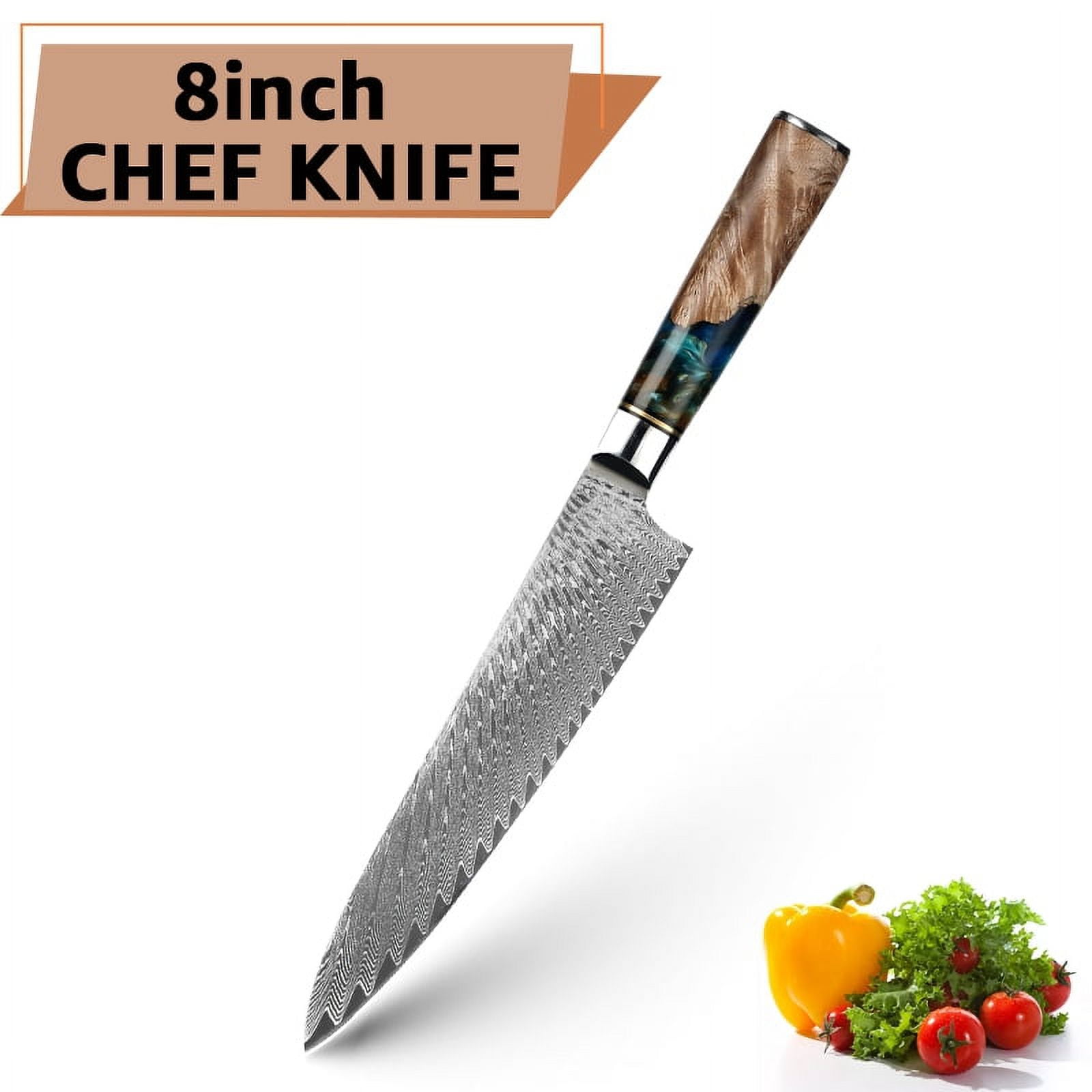 Kitchen Knives German Stainless Steel Damascus Chef Knife Sharp Cleaver ...