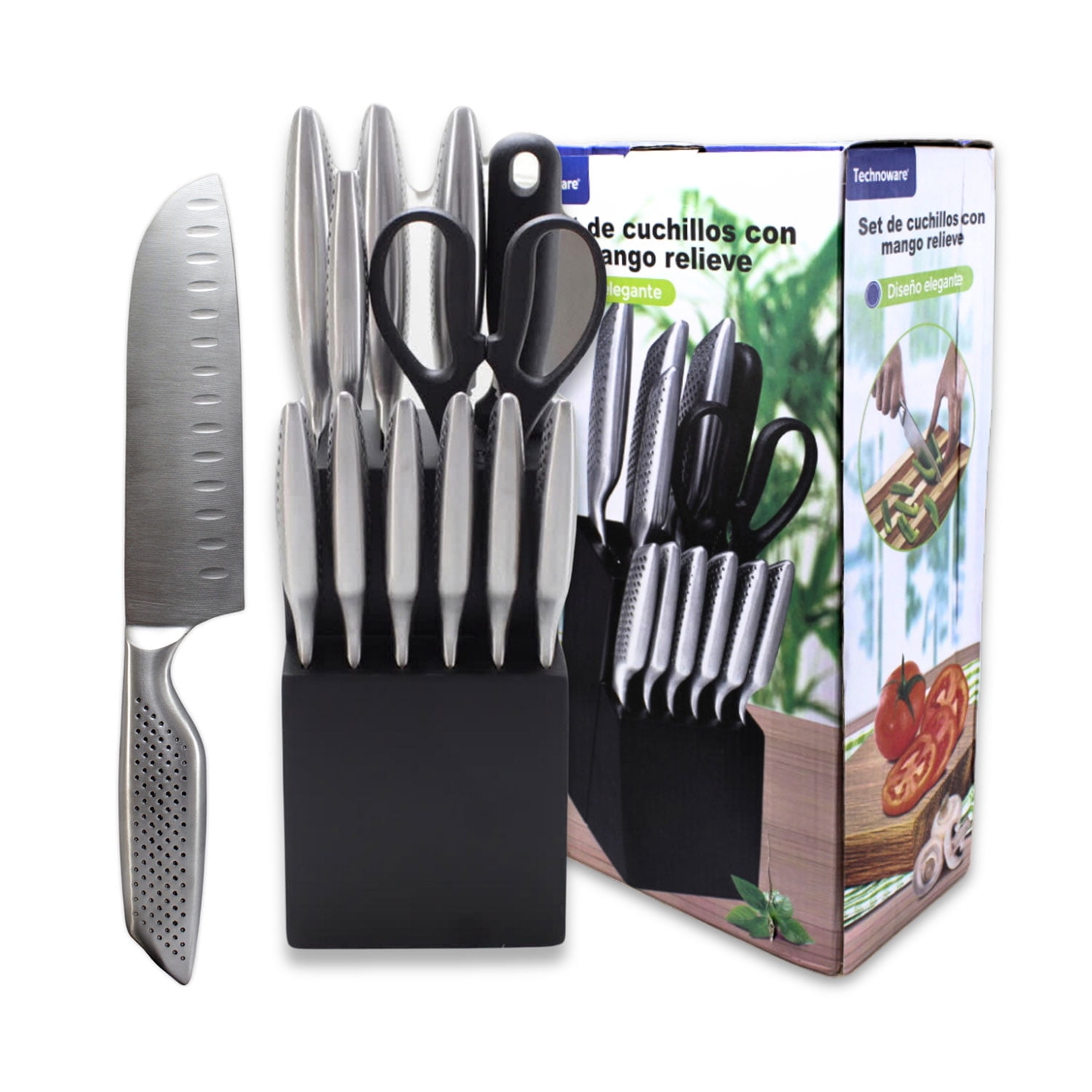 Kitchen Knives Set 12 Pieces, High Carbon Stainless Steel Knife Set for ...
