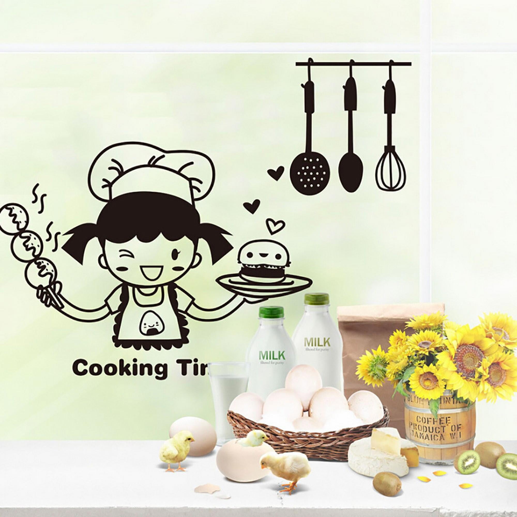 Kitchen Light Sticker Cute Cook Vinyl Wall Decal Home Decor - Walmart.com