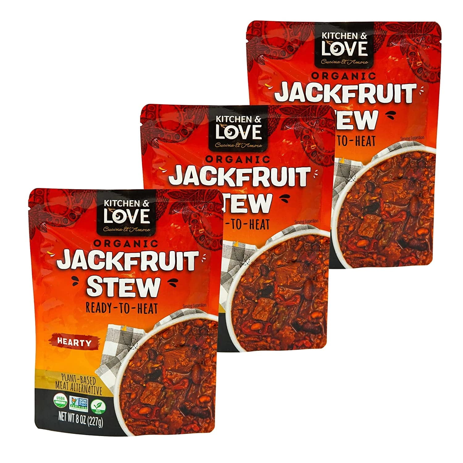 Kitchen and Love, Organic MZF22 Jackfruit Hearty Stew, Cooked, Plant ...
