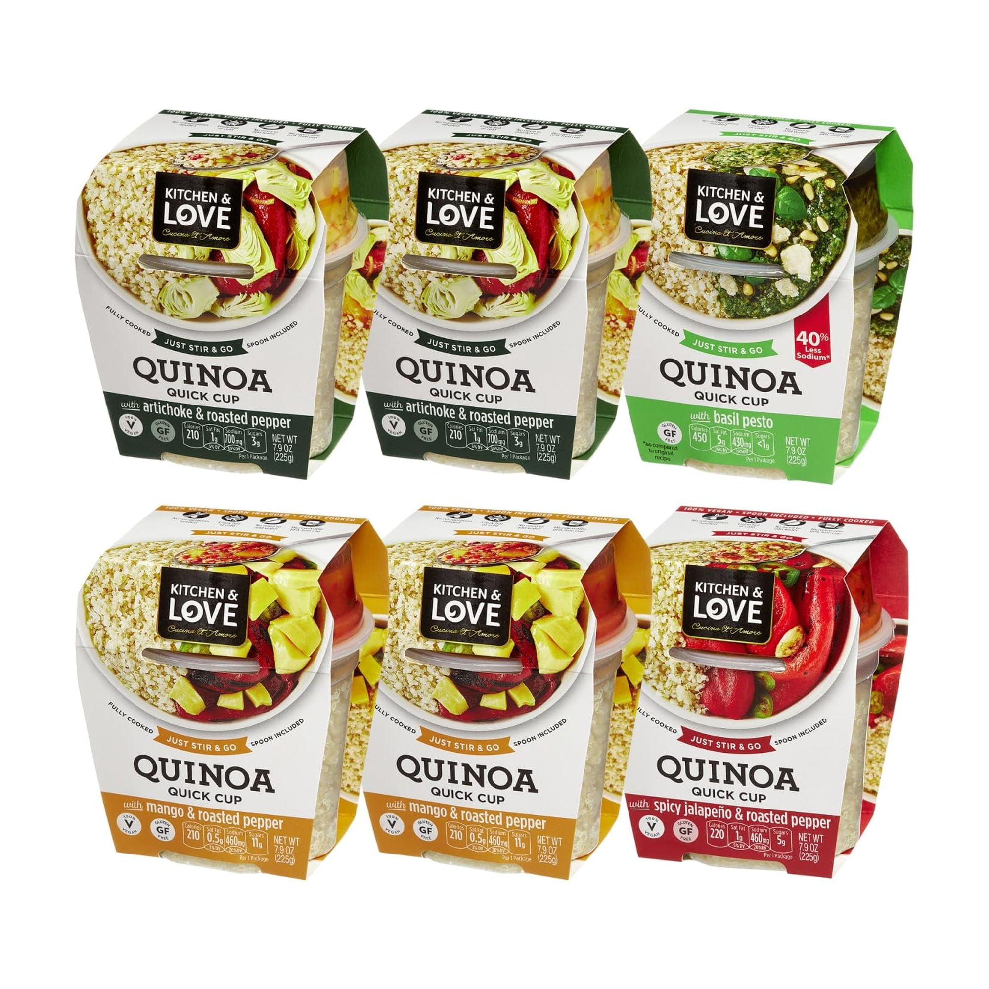 Kitchen & Love Quinoa SSF20 Quick Meal Variety Box 6-Pack | Gluten Free ...