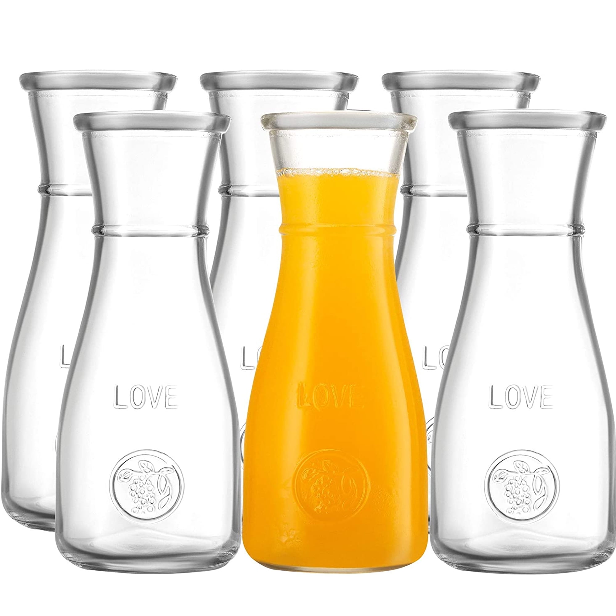 Kitchen Lux - Set of 6 - Glass Carafe, Pitchers for Drinks, Juice ...