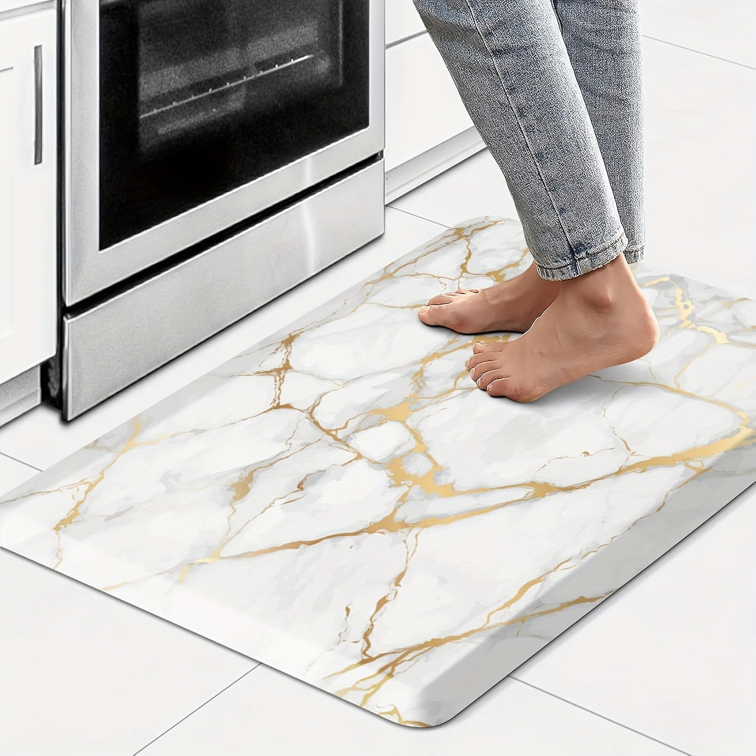 Kitchen Mat, 1/2 Inch Thick Anti Fatigue Kitchen Rugs and Mats ...