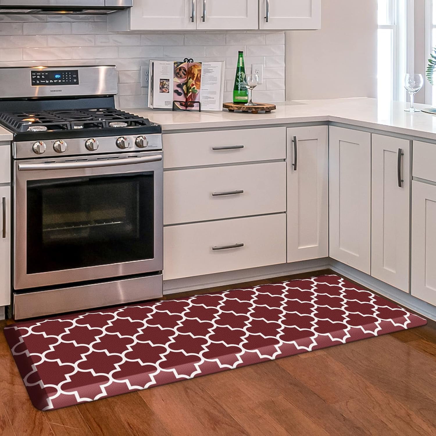 Kitchen Mat, Cushioned Anti-Fatigue 17.3"x 59" Waterproof Non-Slip ...
