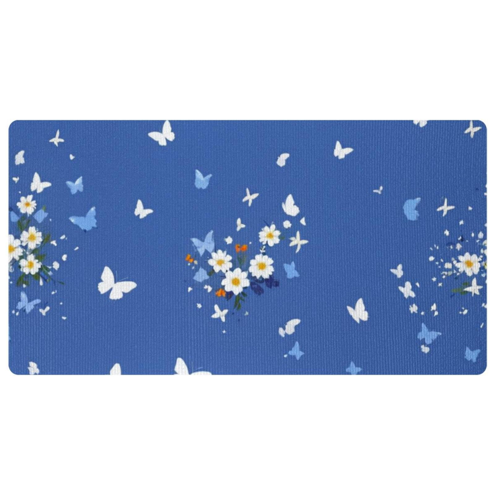 Kitchen Mat Cushioned Anti Fatigue, Colorful Butterfly Cushioned ...