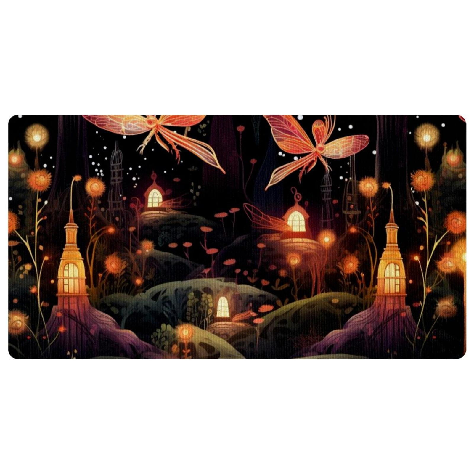 Kitchen Mat Cushioned Anti Fatigue, Fireflies at Night Cushioned ...